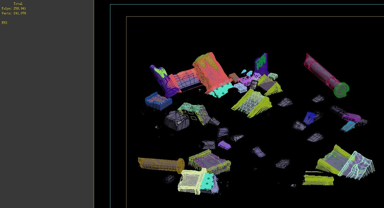 ArtStation - Game Model - Broken Artificial Slate Surface | Game Assets