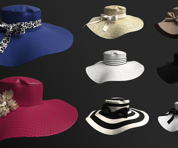 ArtStation - 8 Different Hats in Marvelous Designer | Game Assets