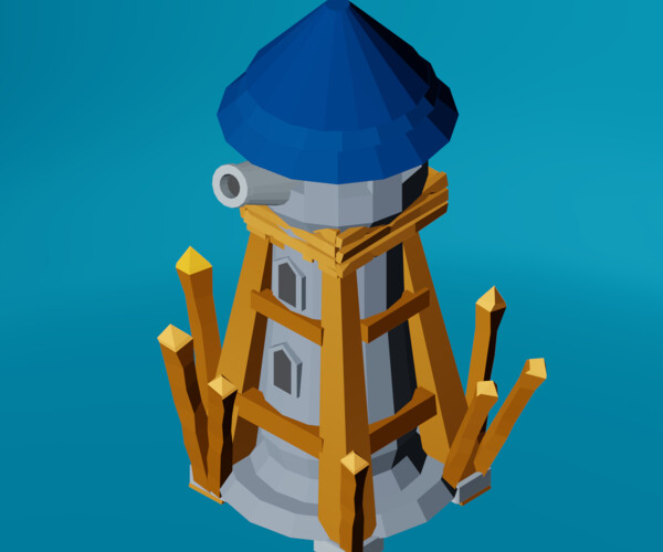 ArtStation - 35 High Quality Low Poly Towers/Turrets Asset Pack | Game ...