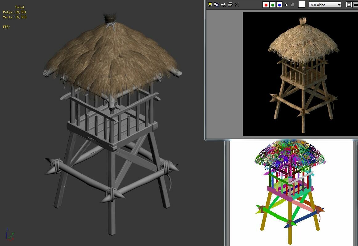 ArtStation - Cottage Tribe - Watchtower 02 | Game Assets