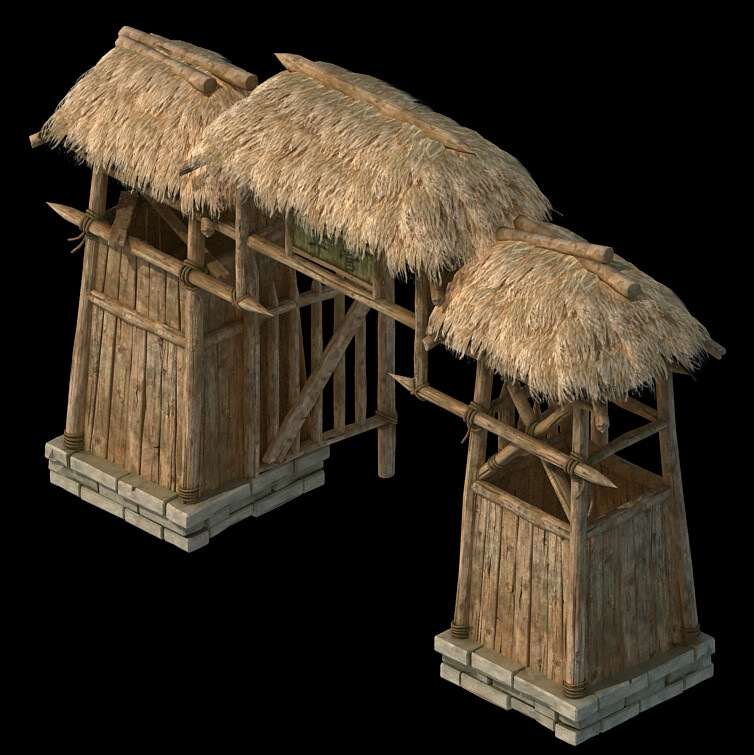 ArtStation - Cottage tribe - entrance arch 02 | Game Assets