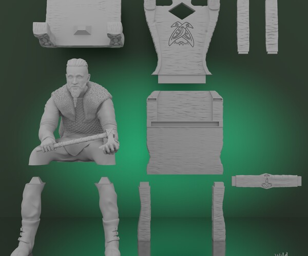 ArtStation - King Ragnar Lothbrook Seated on a Throne Real Life ...