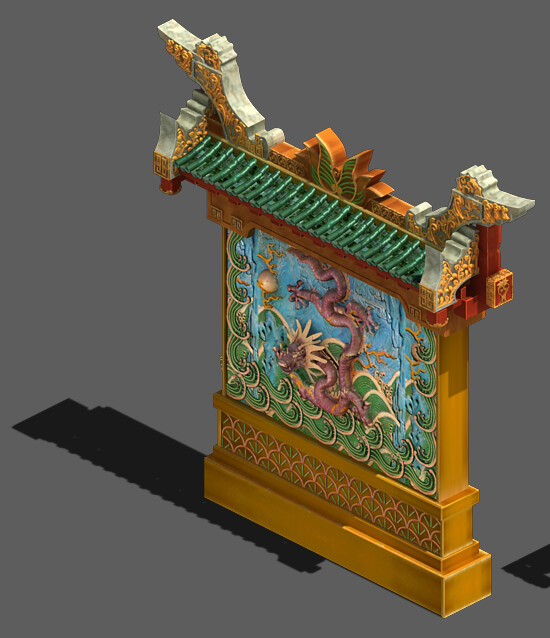 ArtStation - Novice - dragon wall | Game Assets