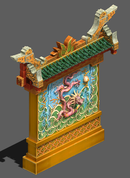 ArtStation - Novice - dragon wall | Game Assets