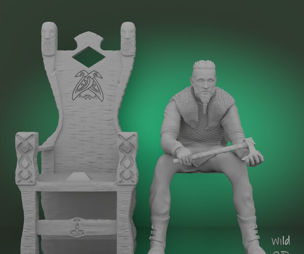 ArtStation - King Ragnar Lothbrook Seated on a Throne Real Life ...