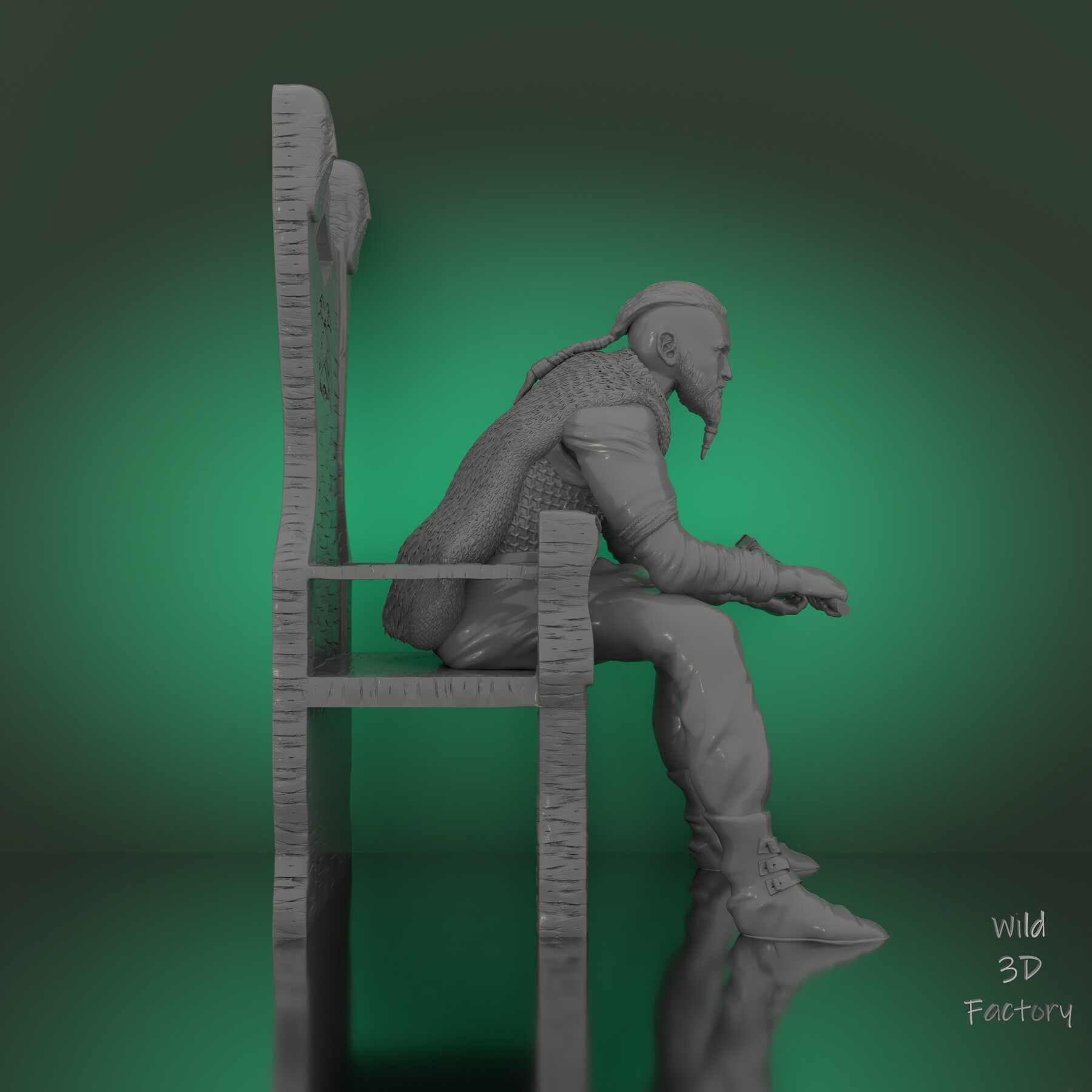 ArtStation - King Ragnar Lothbrook Seated on a Throne Real Life ...