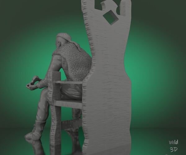 ArtStation - King Ragnar Lothbrook Seated on a Throne Real Life ...