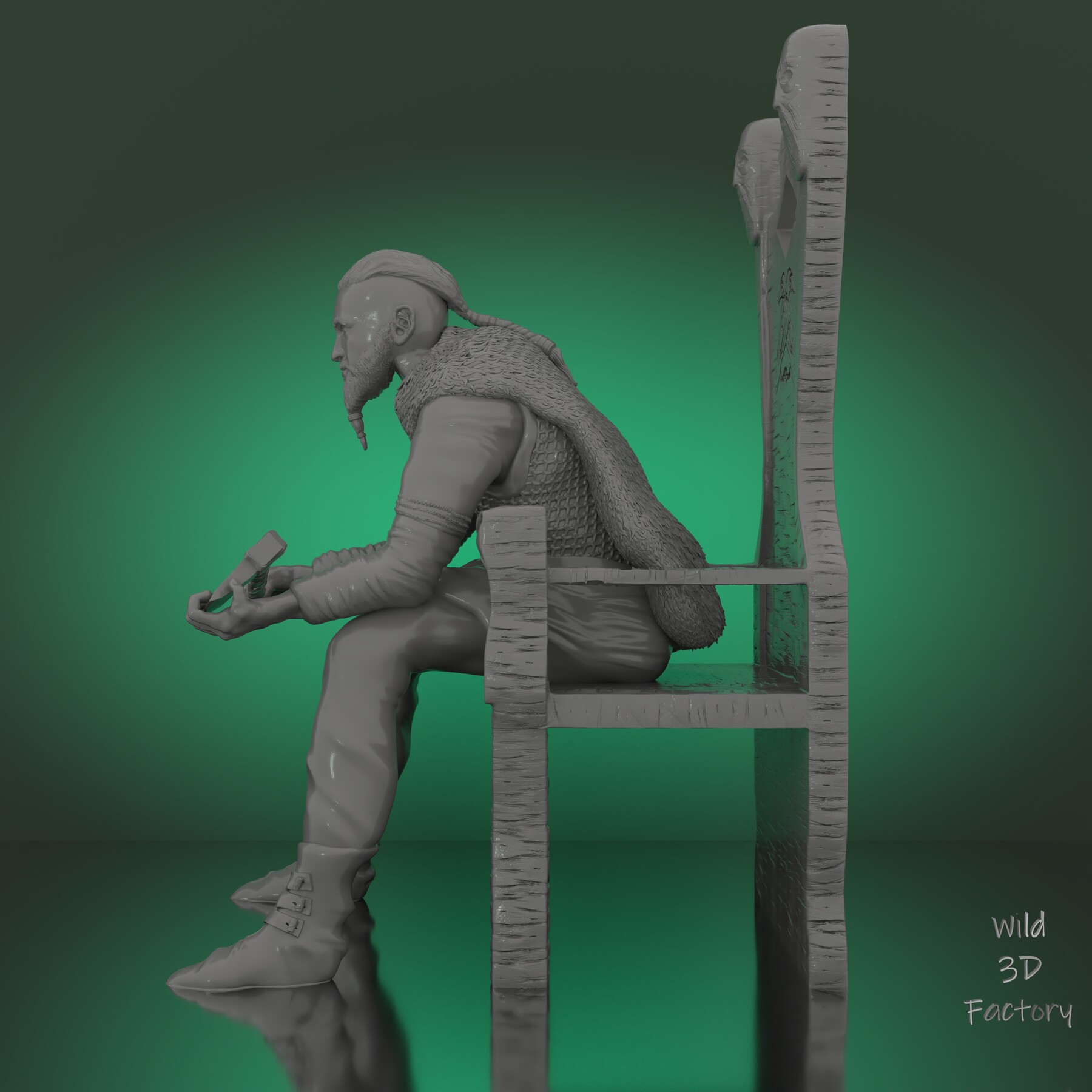 ArtStation - King Ragnar Lothbrook Seated on a Throne Real Life ...