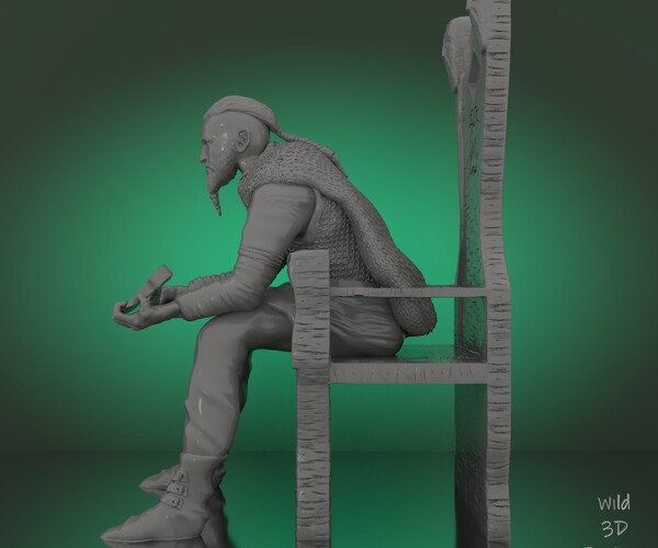 ArtStation - King Ragnar Lothbrook Seated on a Throne Real Life ...