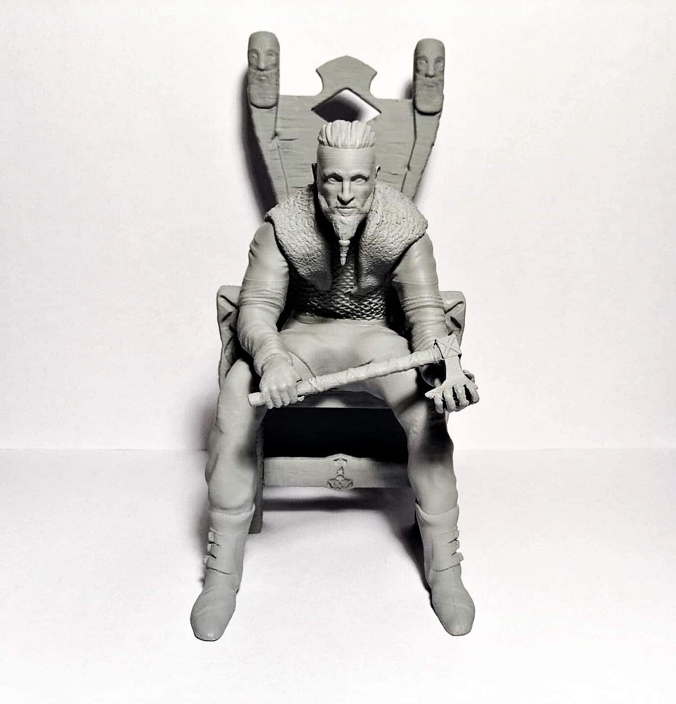 ArtStation - King Ragnar Lothbrook Seated on a Throne Real Life ...