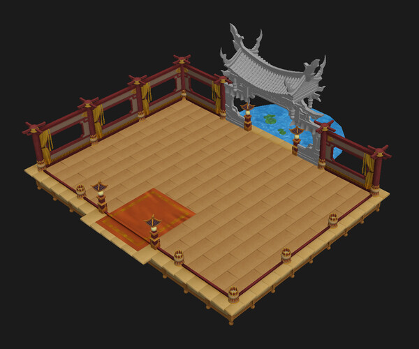 ArtStation - Game Model - Ancient Chinese Architecture | Game Assets
