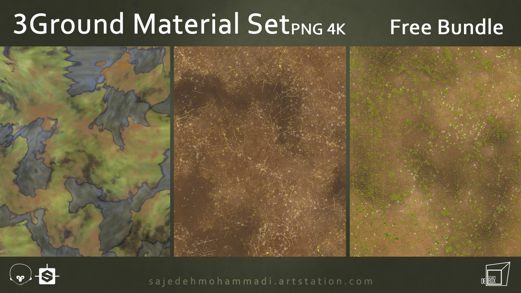 ArtStation - 3 Ground Material (Free Bundle) | Resources