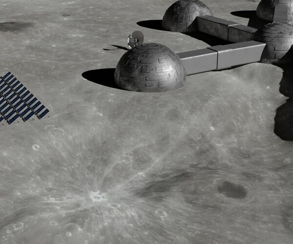 ArtStation - Moon base 3D model | Resources
