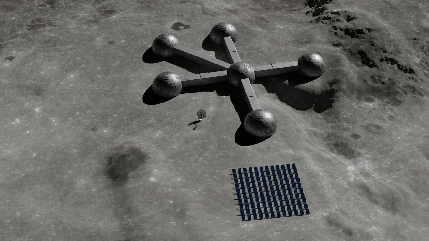 ArtStation - Moon base 3D model | Resources