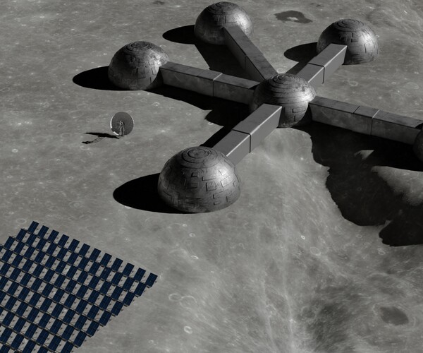ArtStation - Moon base 3D model | Resources