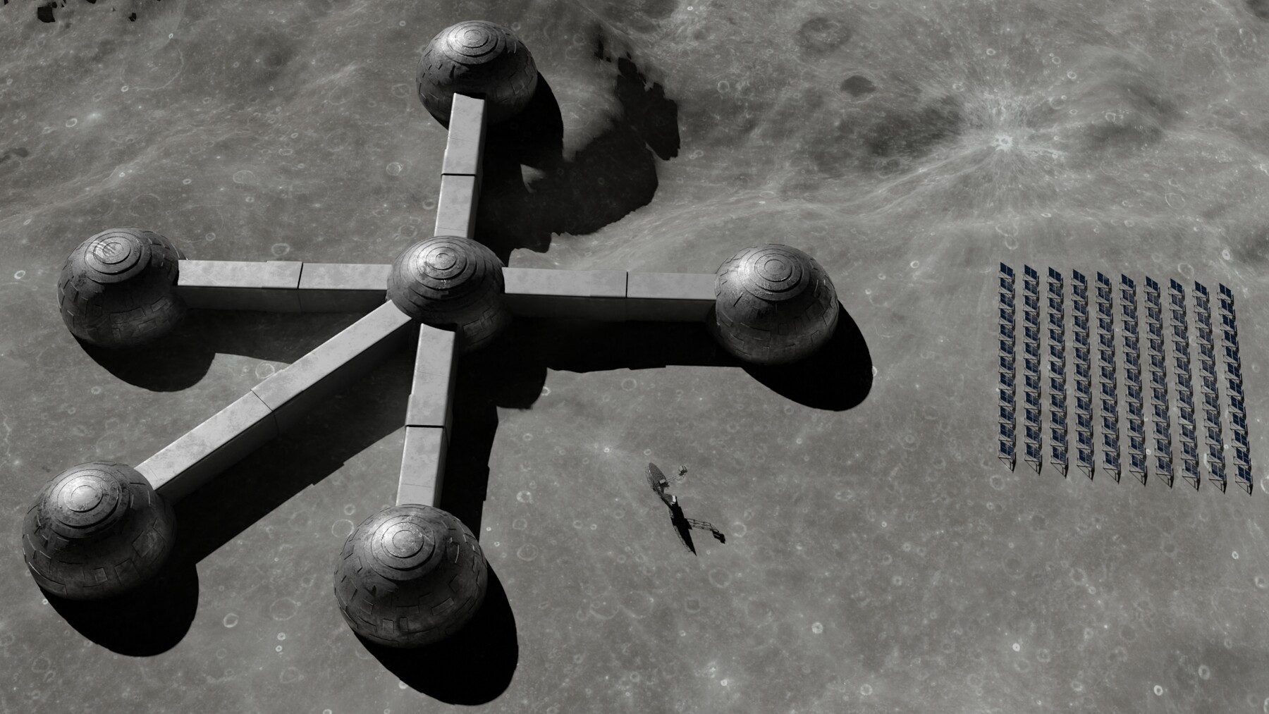 ArtStation - Moon base 3D model | Resources