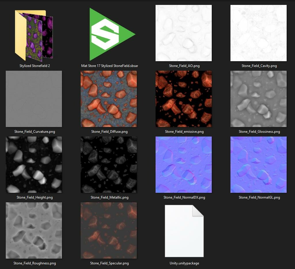 ArtStation - Stylized Alien Stonefield Generator | PBR | 4k | PNG ...