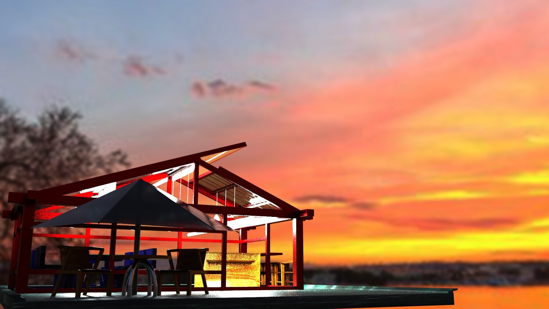 ArtStation - 3D Modern Cafe Design | Resources