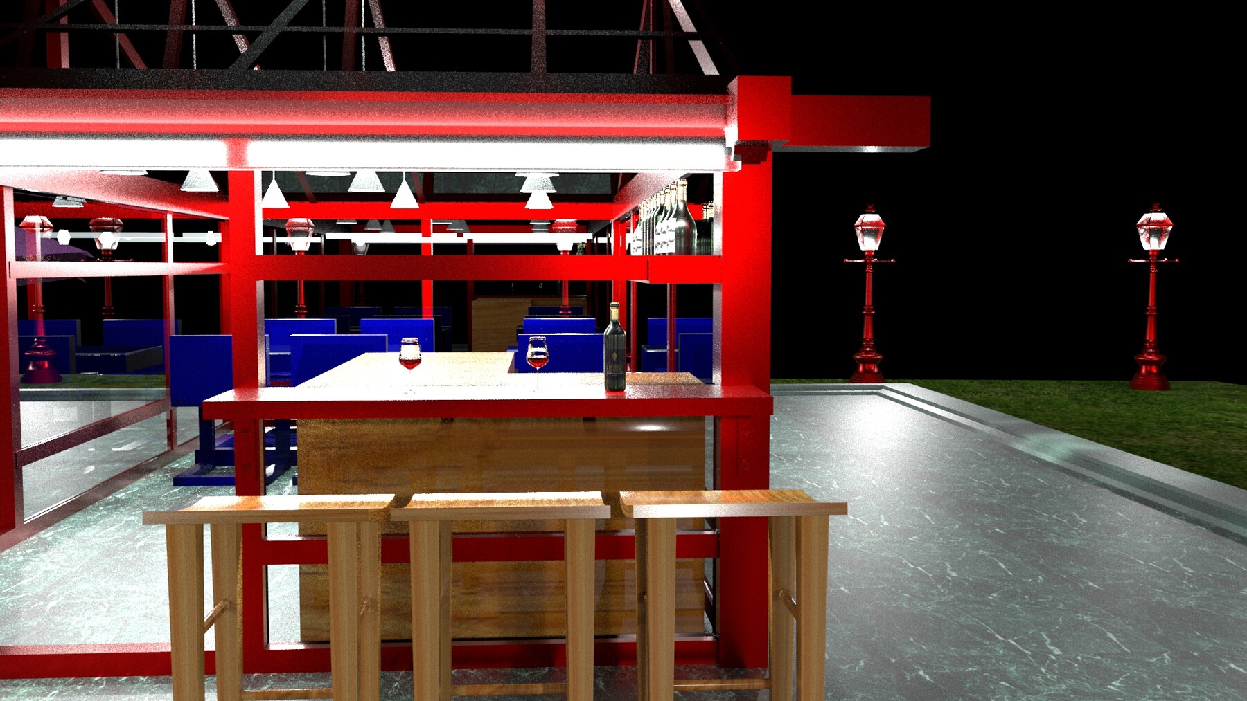 ArtStation - 3D Modern Cafe Design | Resources