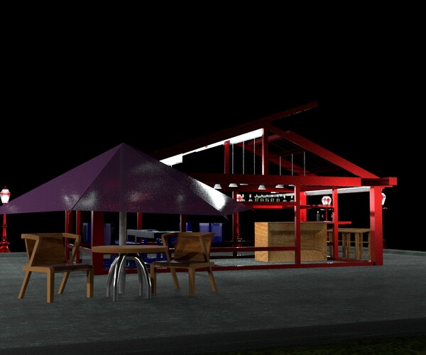 ArtStation - 3D Modern Cafe Design | Resources