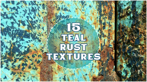 ArtStation - 15 Teal Rust Textures | Resources