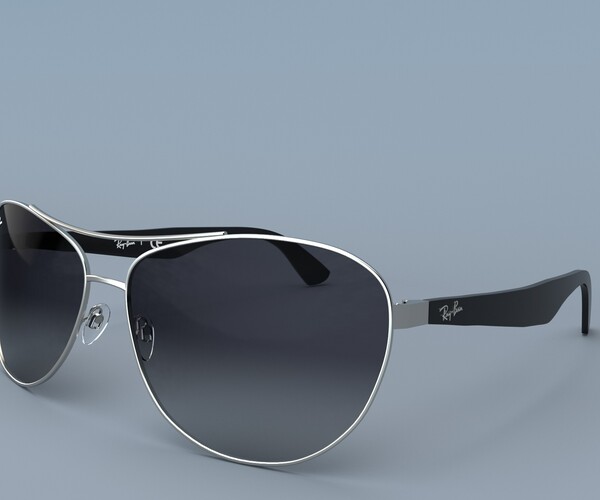 ArtStation - Sunglasses Ray Ban Grey Large Gradient 3D Model | Resources