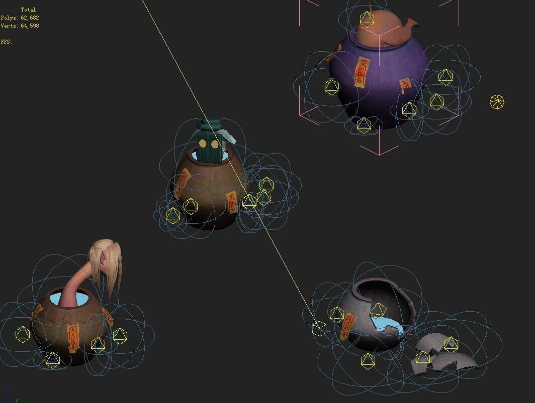 ArtStation - Cartoon hell - ghost urn | Game Assets