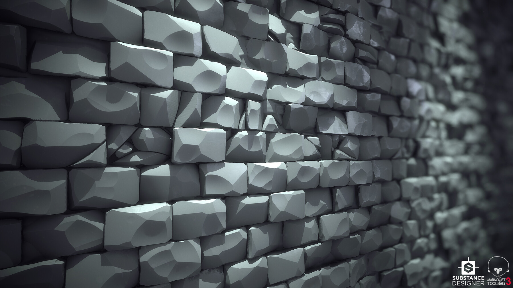 ArtStation - Stylized Stone Wall - Substance Designer Material | Resources
