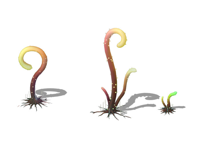 ArtStation - Cartoon version - Striped spore | Game Assets