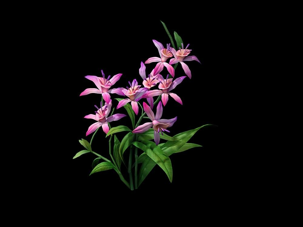 ArtStation - Game model - Hanging Garden - Fairy Cloud flowers | Game ...