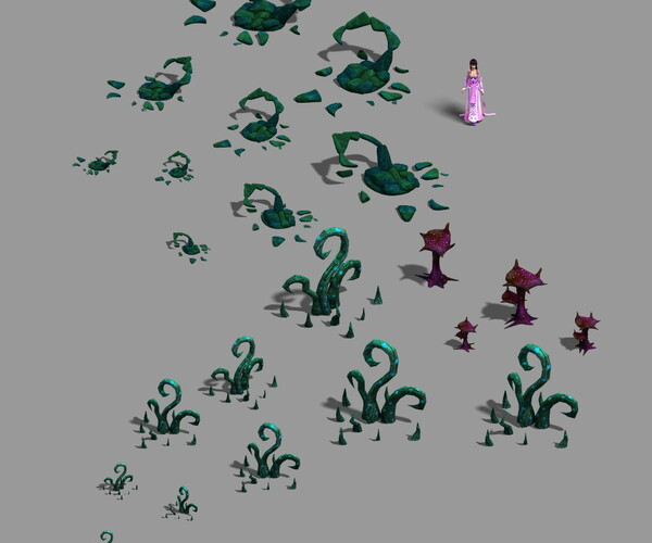 ArtStation - Magic territory - flower | Game Assets