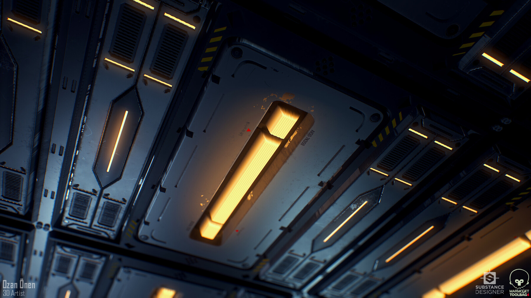 ArtStation - "Sci-Fi Corridor" Scene Materials | Game Assets