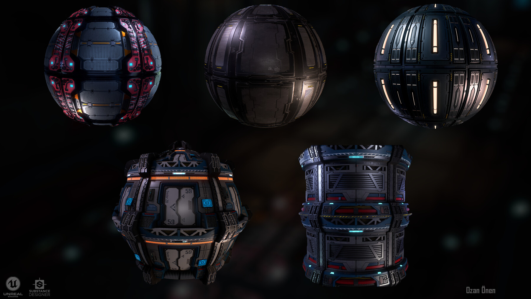 ArtStation - "Sci-Fi Corridor" Scene Materials | Game Assets