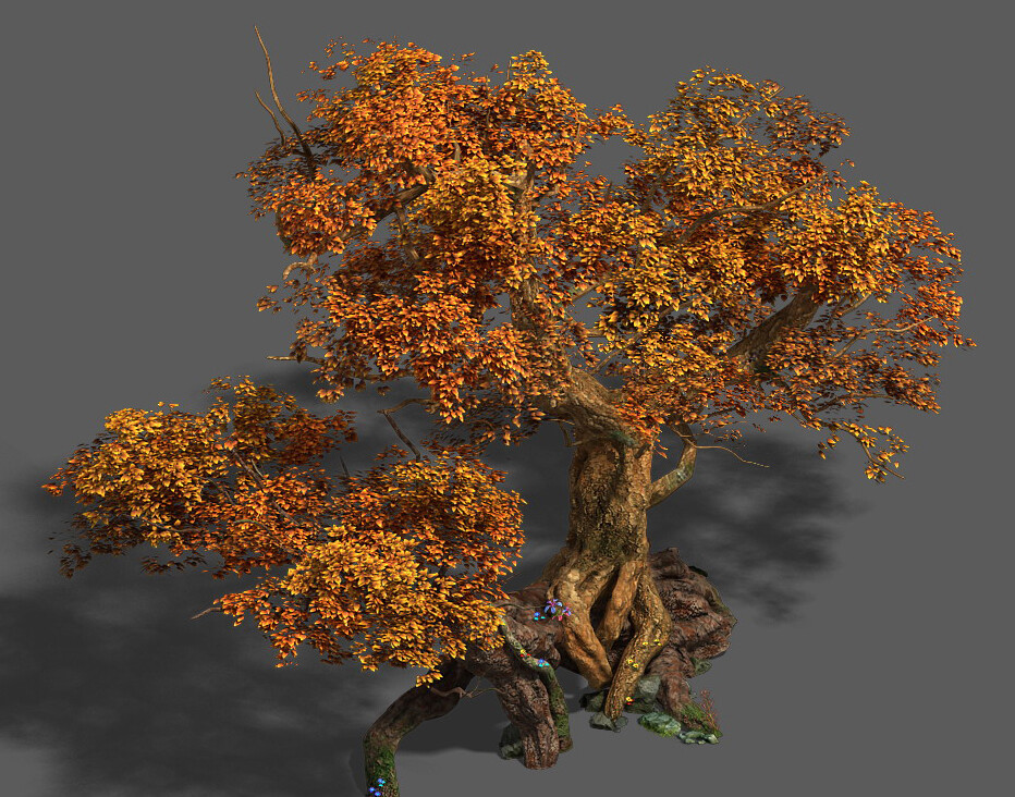 ArtStation - Plant - red tree 03 | Game Assets