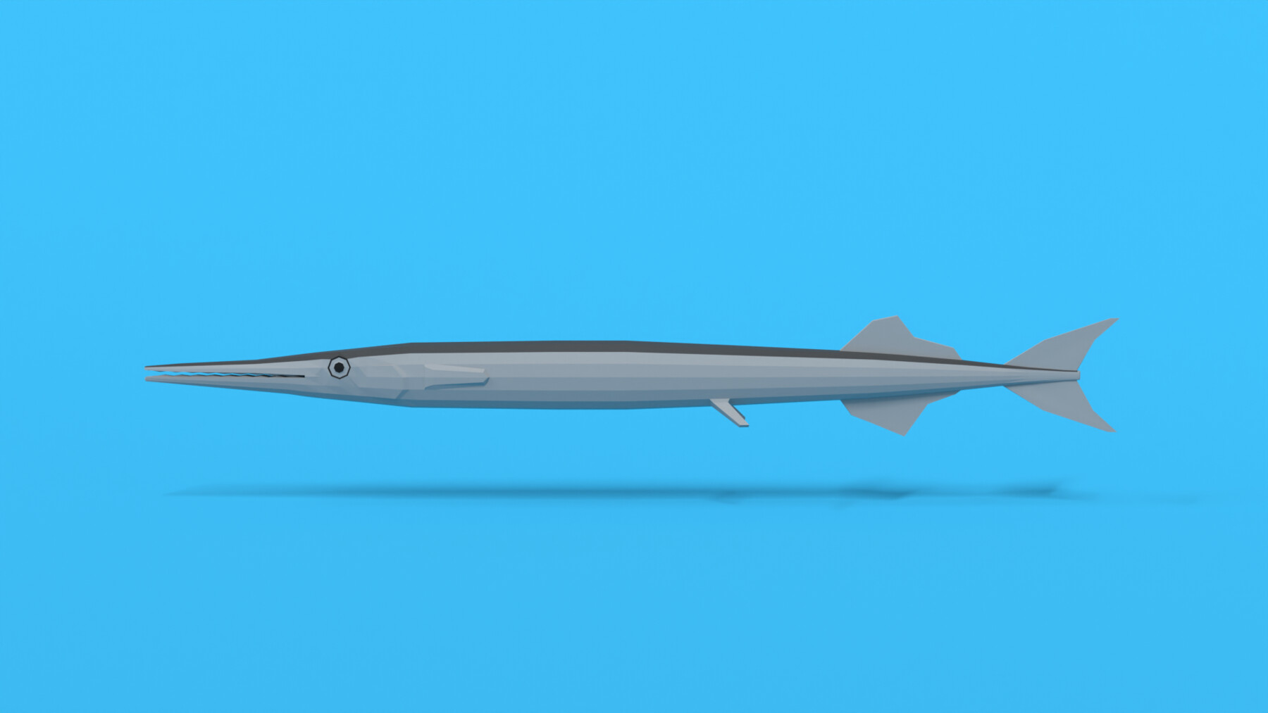 ArtStation - Low Poly Cartoon Garfish | Game Assets