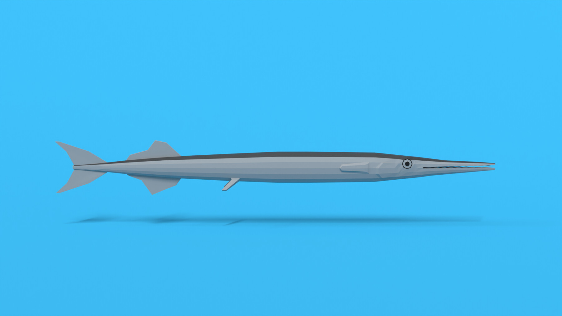 ArtStation - Low Poly Cartoon Garfish | Game Assets