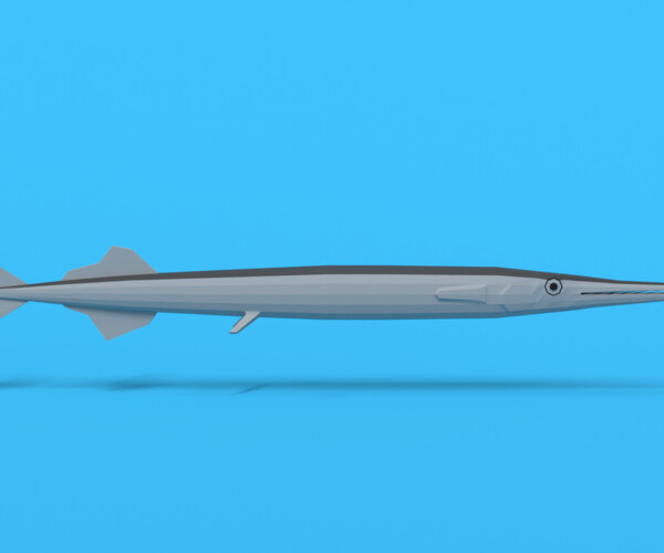 ArtStation - Low Poly Cartoon Garfish | Game Assets