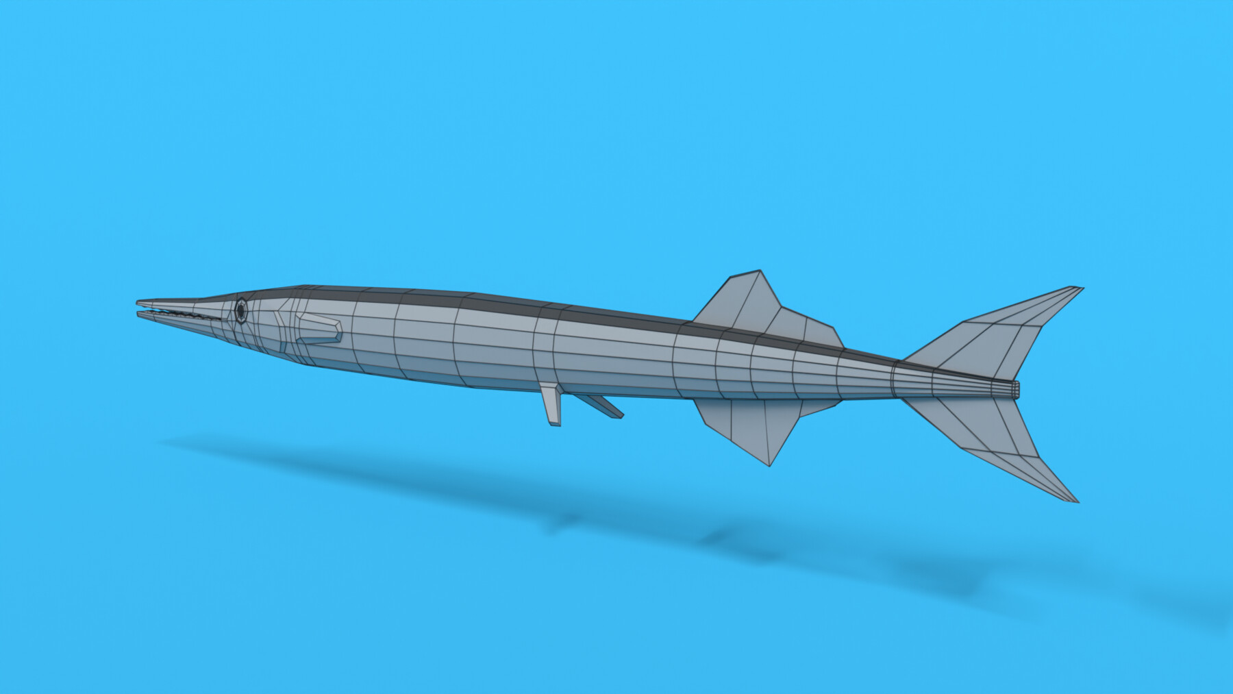 ArtStation - Low Poly Cartoon Garfish | Game Assets