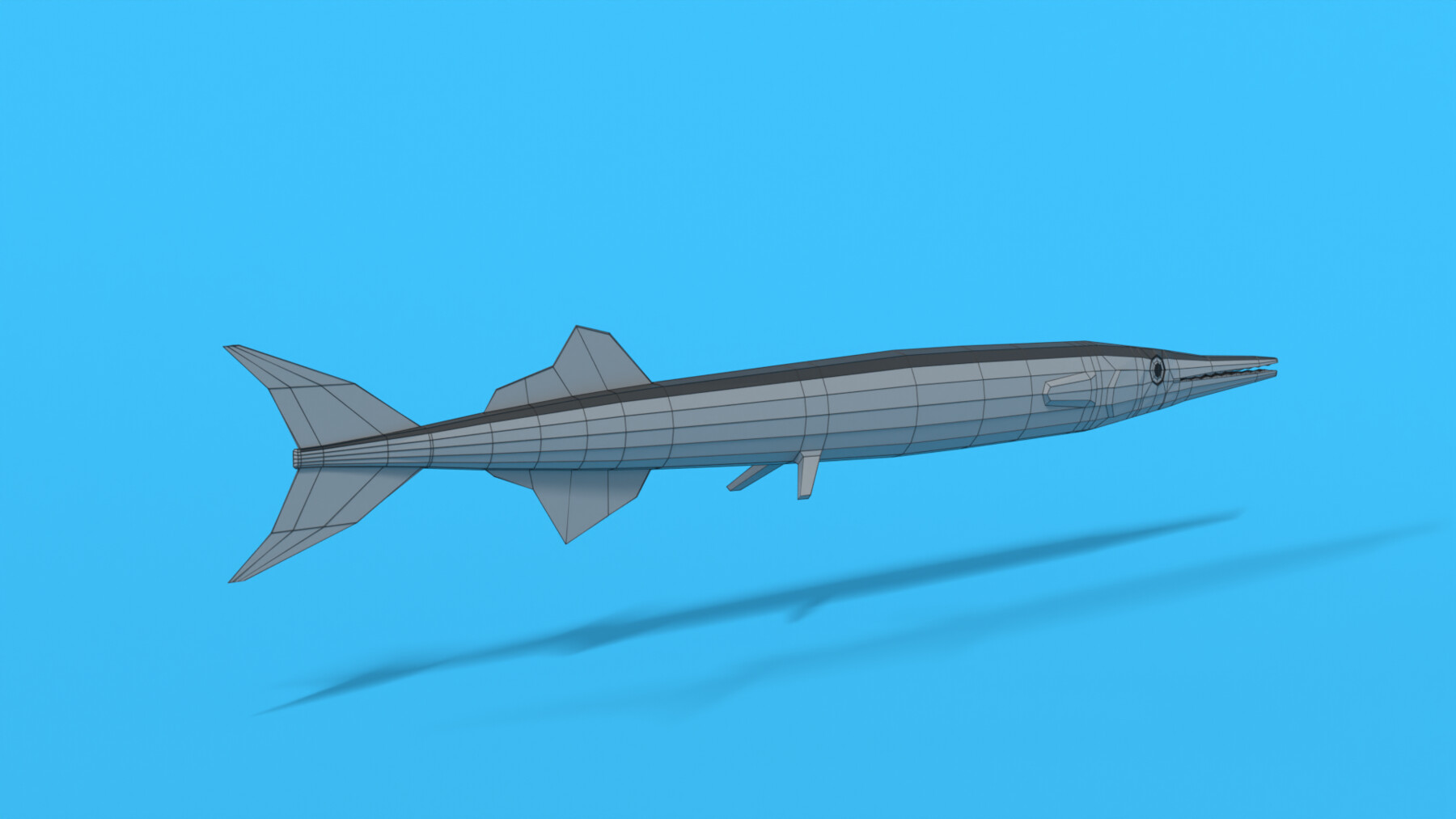 ArtStation - Low Poly Cartoon Garfish | Game Assets