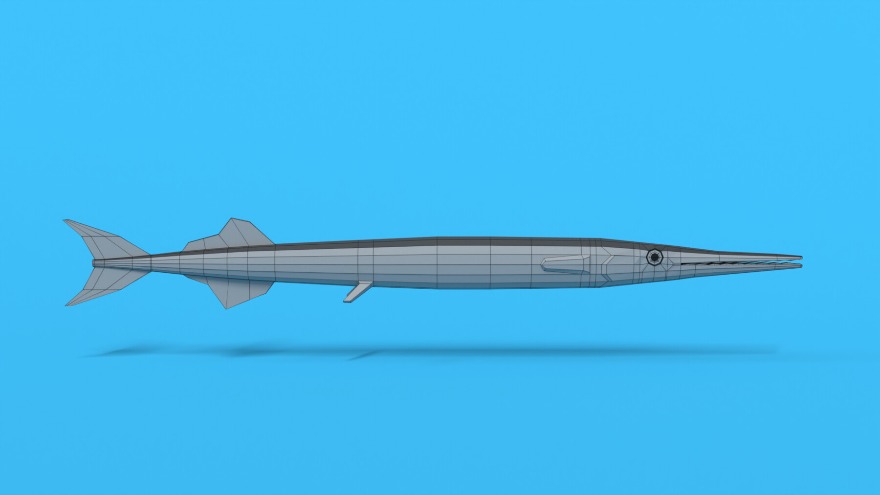ArtStation - Low Poly Cartoon Garfish | Game Assets