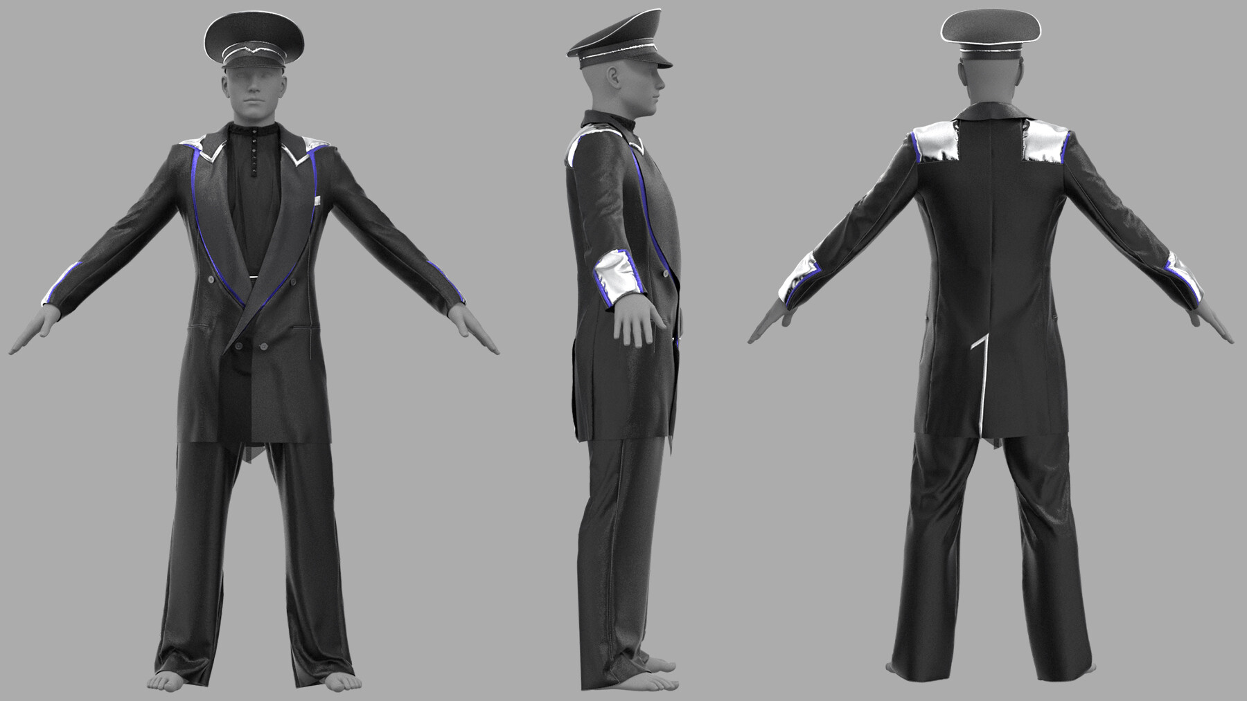 ArtStation - Men's costume in the style of military uniform Clo3d, MD ...