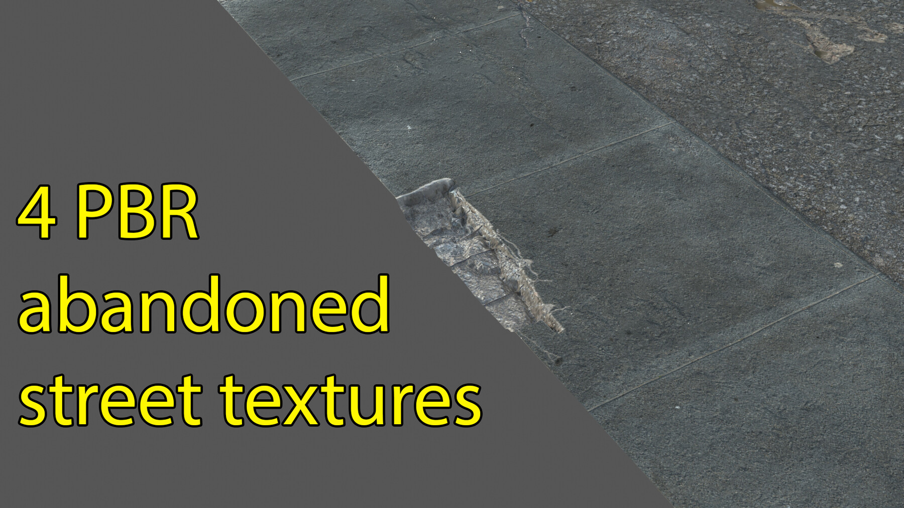 ArtStation - Abandoned street textures 4K | Resources