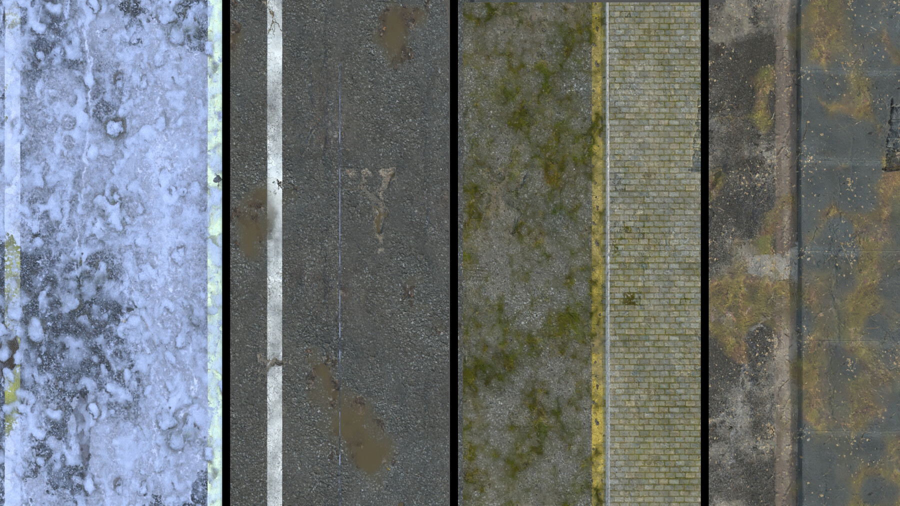 ArtStation - Abandoned street textures 4K | Resources