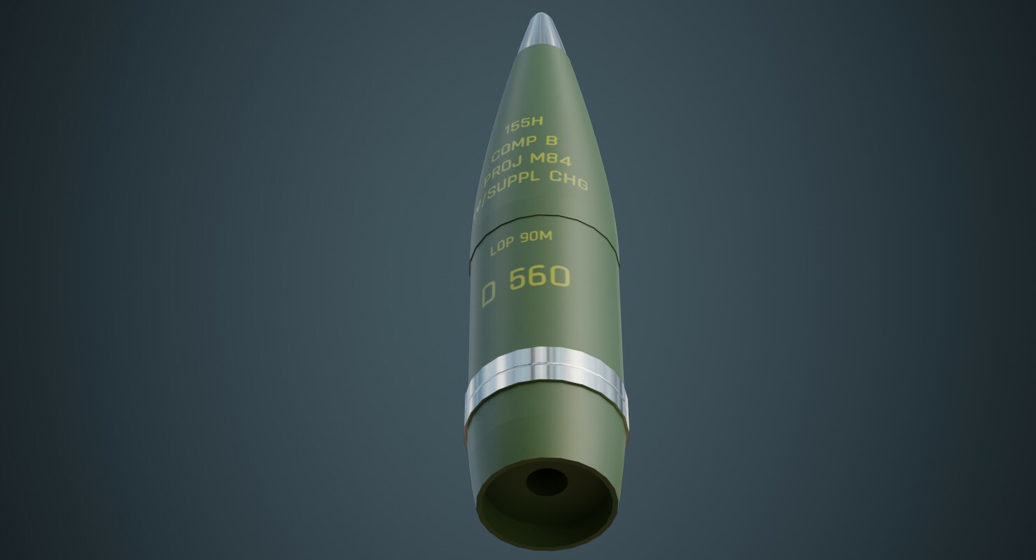 ArtStation - Artillery Projectile 1A | Game Assets