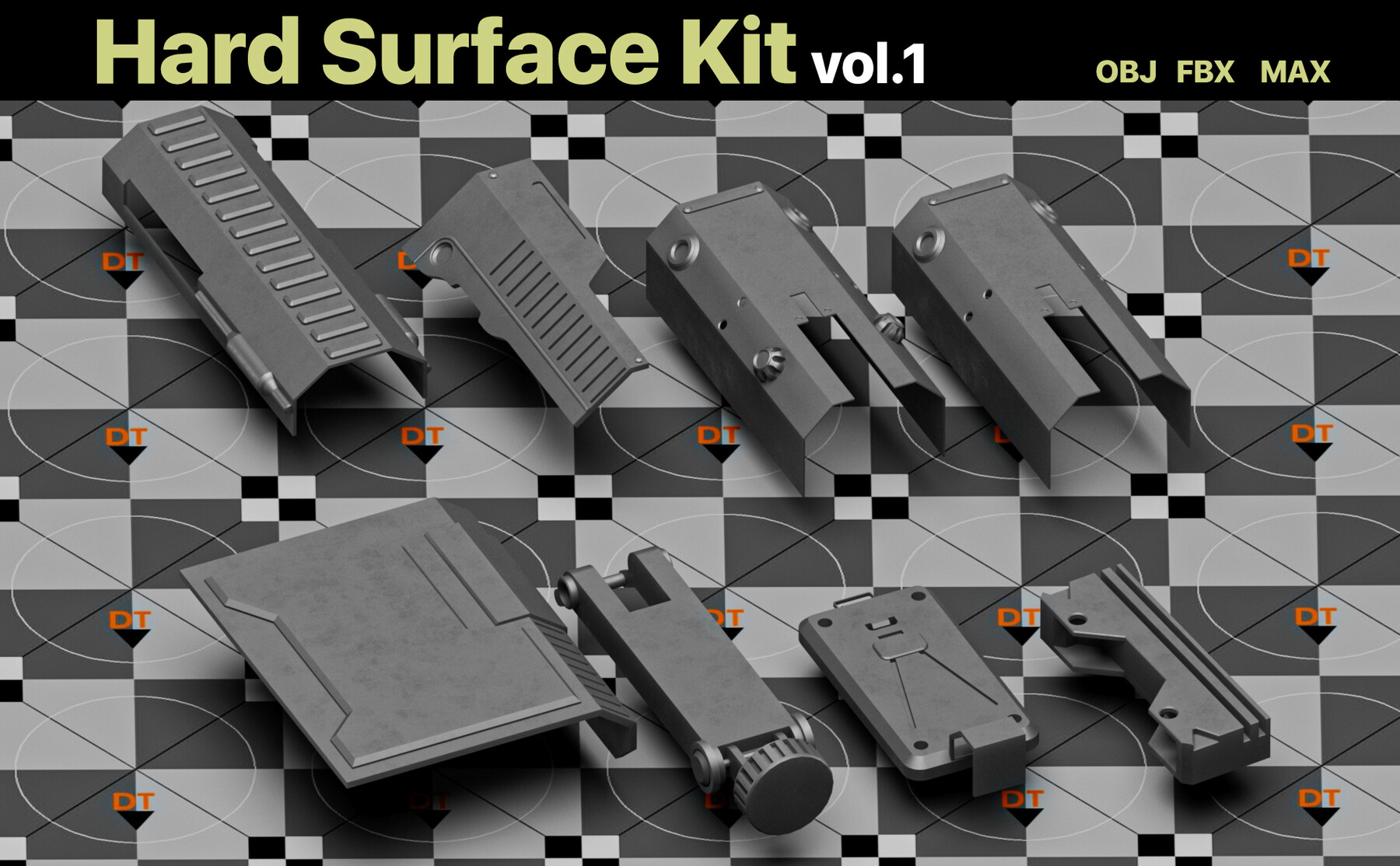 ArtStation - 100 Hard Surface Kit Vol.1 | Resources