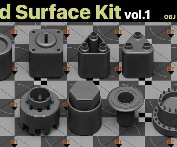 ArtStation - 100 Hard Surface Kit Vol.1 | Resources