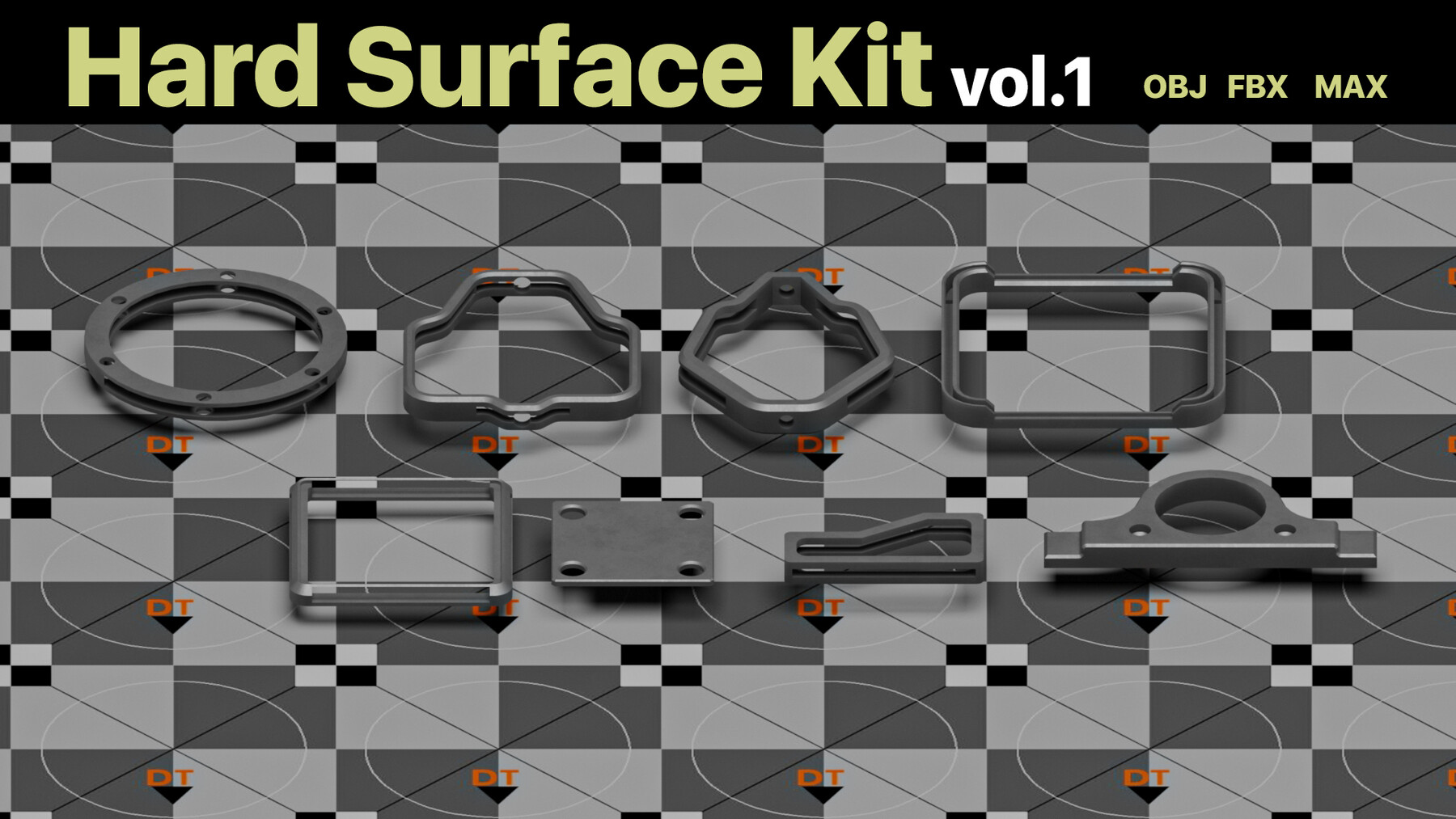 ArtStation - 100 Hard Surface Kit Vol.1 | Resources