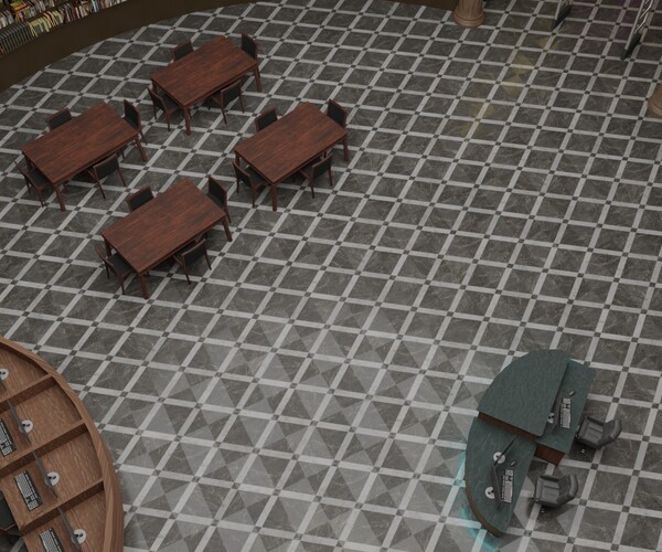ArtStation - Public Library Interior | Game Assets