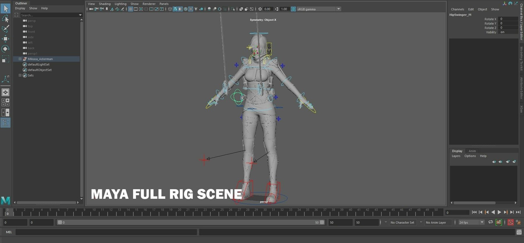 ArtStation - Mikasa Ackerman _ AOT S4 | Game Assets