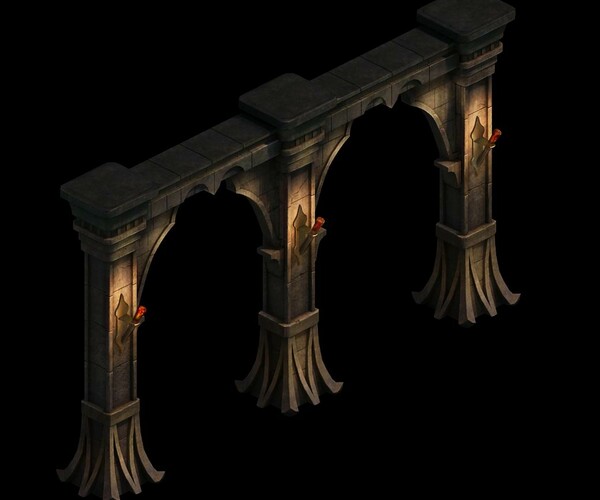 ArtStation - Evil creatures - stone pillars | Game Assets